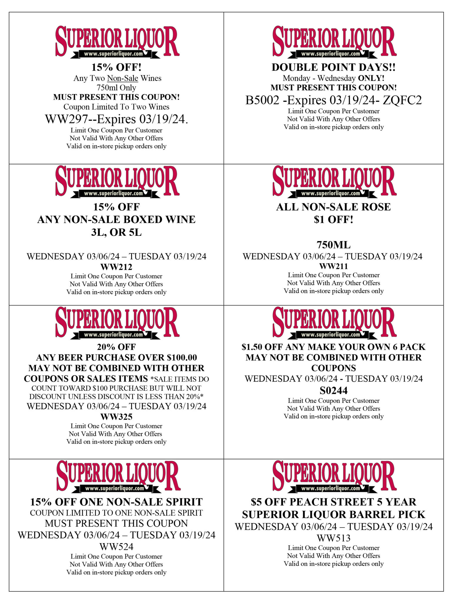 weekly specials and coupons – superiorliquor